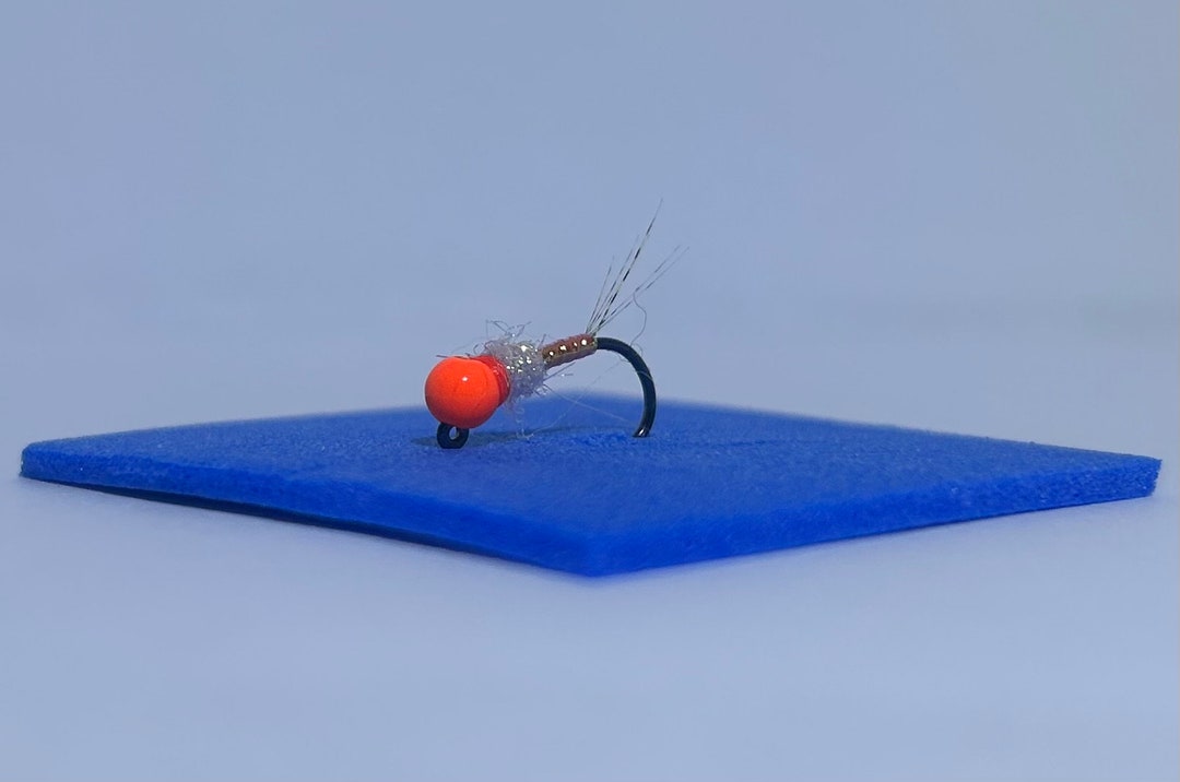 Hand Tied: Jigged Style Hot Spot Rainbow Warrior Nymph in Hook Size 12 ...