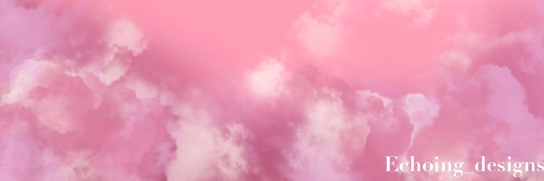 Pink Aesthetic Cloud Twitter Banner - Etsy