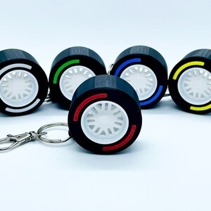 F1 Style Tire Keychain, Formula 1 Racing, F1 Gifts, F1 Merch, Racing ...
