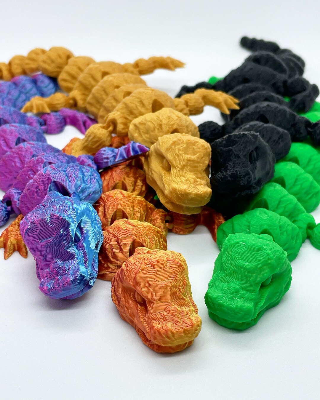 Lizard Fidget Toy Gift, Articulated Stone Lizard, 3D Printed Gifts ...