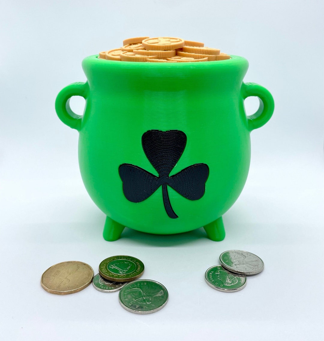 Leprechaun's Cauldron Money Box, Cute Piggy Bank, Money Holder, 3D ...