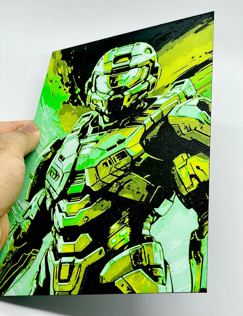 Spartan Hero 3D Painting, Hueforge Print, 3D Printed Painting, Filament ...