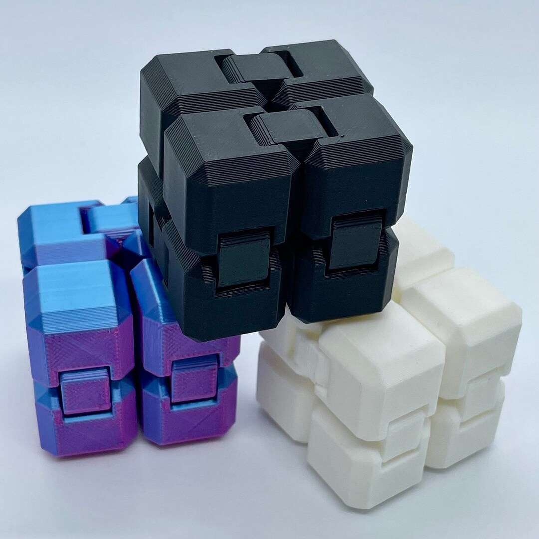 Infinity Fidget Cube Toy Gift, 3D Printed Gifts, Fidget Toy, Office ...