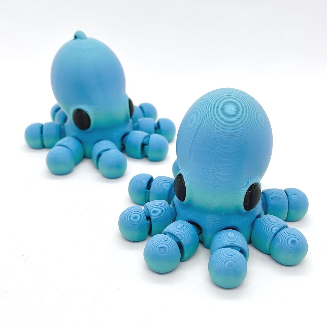 Baby Octopus Flexi Fidget Toy, Articulated Octopus, 3D Printed Gifts ...