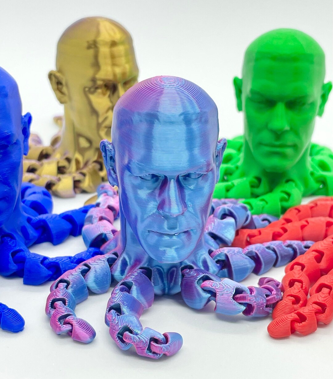 John Cenapus Fidget Toy: Articulated Octopus, 3D Printed Desk Toy - Etsy