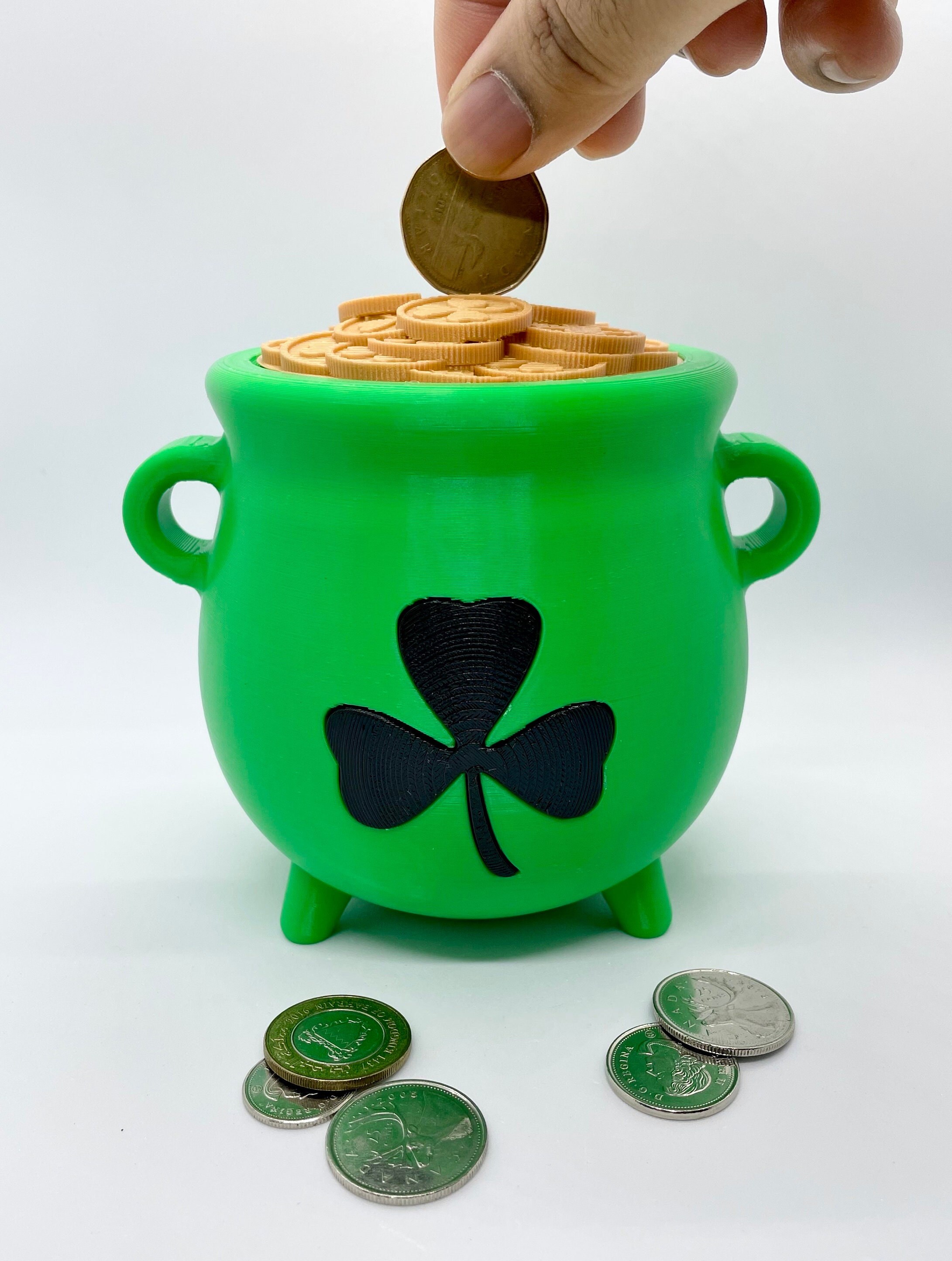 Leprechaun's Cauldron Money Box, Cute Piggy Bank, Money Holder, 3D ...