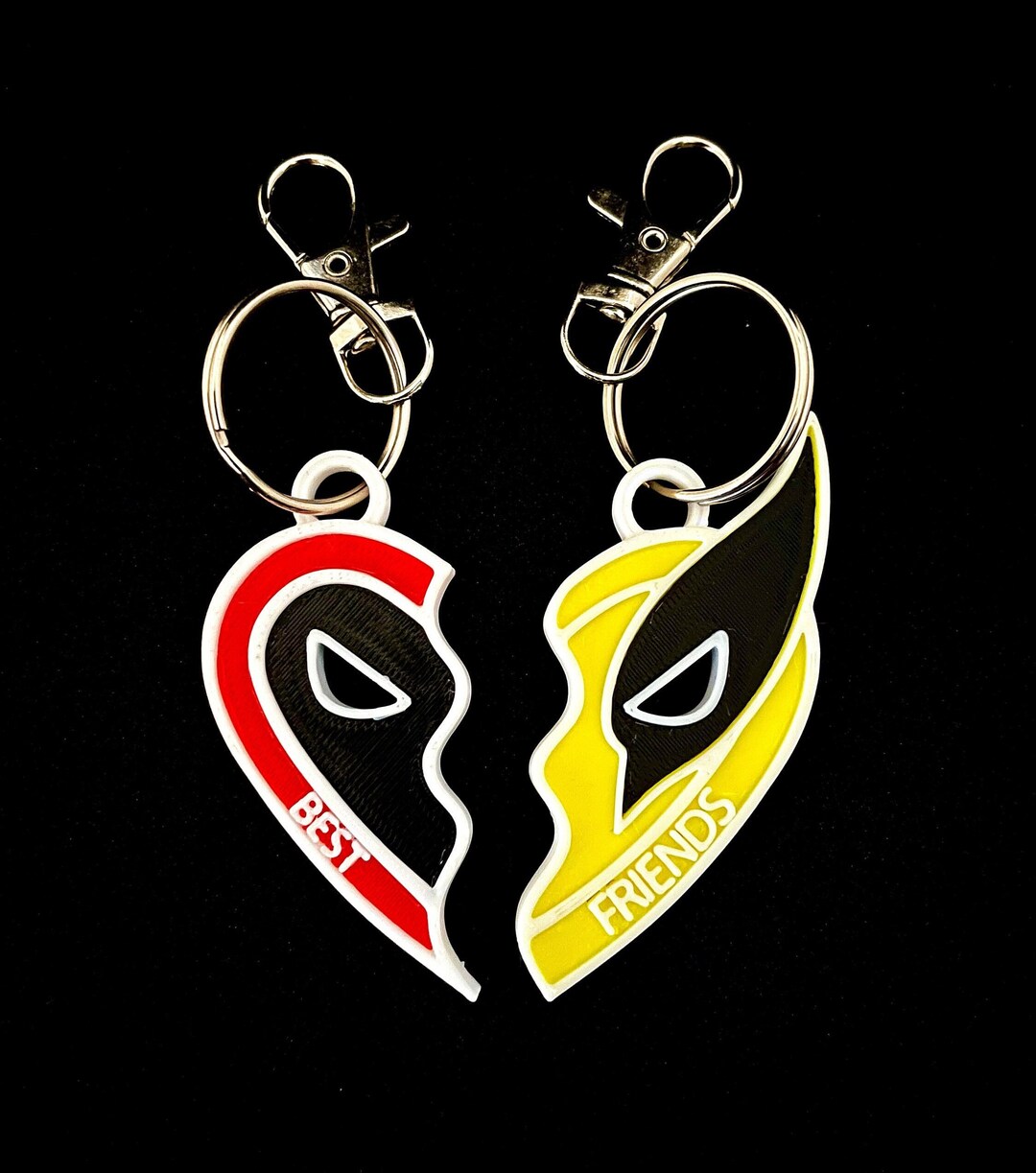 Best Friends Keychain, Superhero Keychains, 3D Printed Gifts, Puzzle ...
