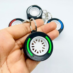 F1 Style Tire Keychain, Formula 1 Racing, F1 Gifts, F1 Merch, Racing ...