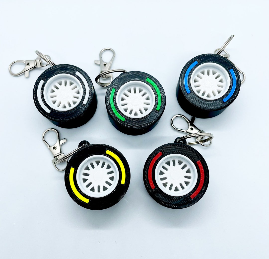 F1 Style Tire Keychain, Formula 1 Racing, F1 Gifts, F1 Merch, Racing ...