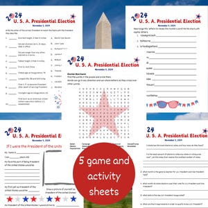 2024 US Presidential Election Worksheets, Election Day Activities ...
