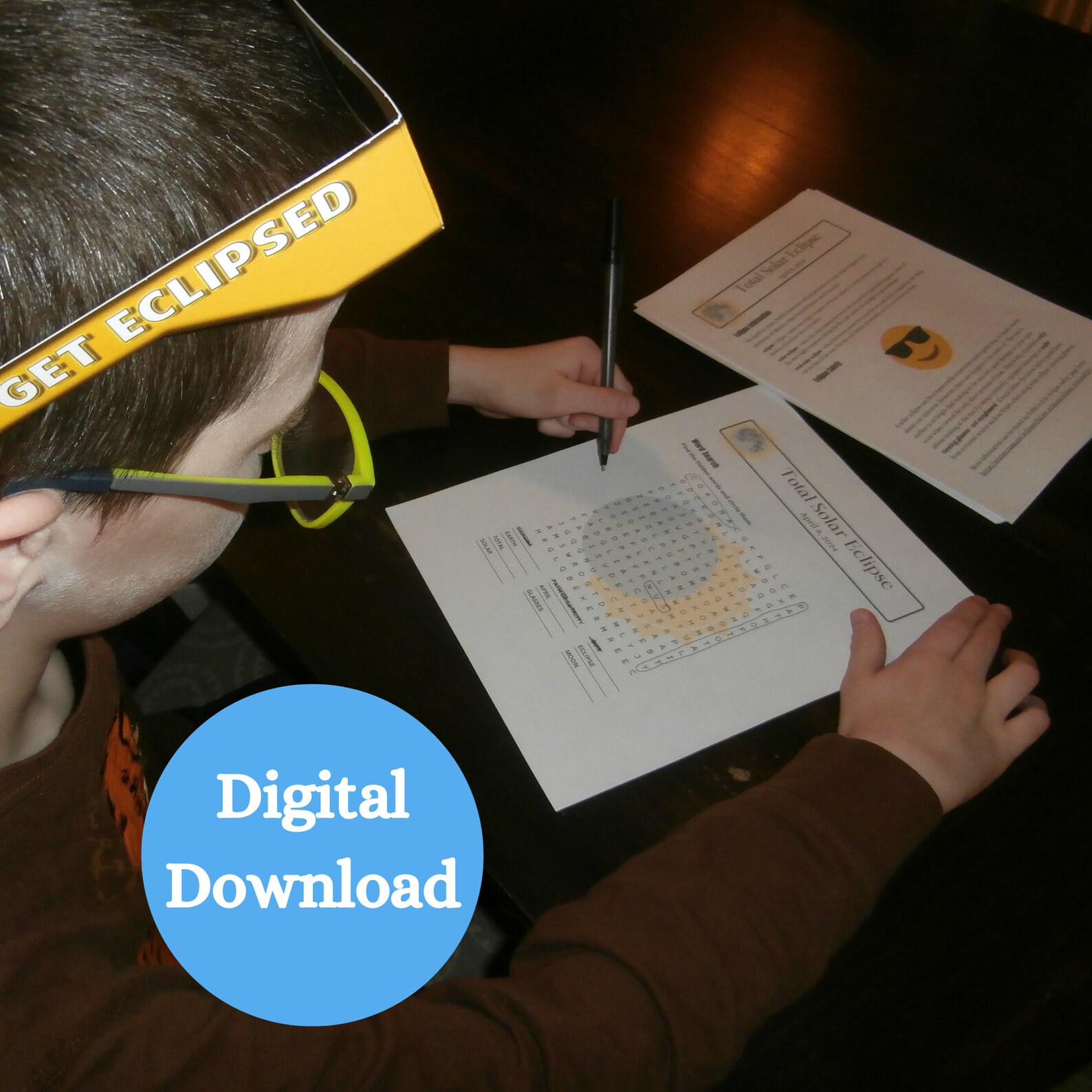 April 8, 2024 Total Solar Eclipse Activity Pages, Printable Eclipse ...