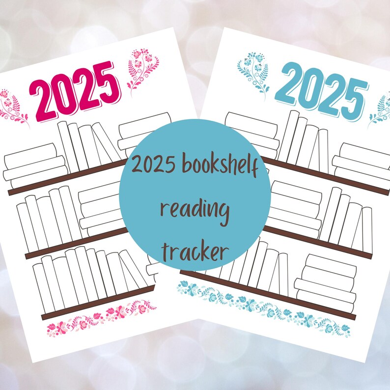 2025 Bookshelf Reading Log, Printable Book Tracker Sheet - Etsy