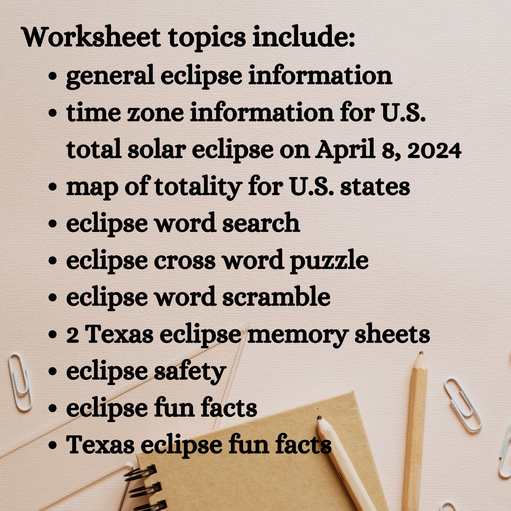 April 8, 2024 Total Solar Eclipse Texas Information, Activity, and ...