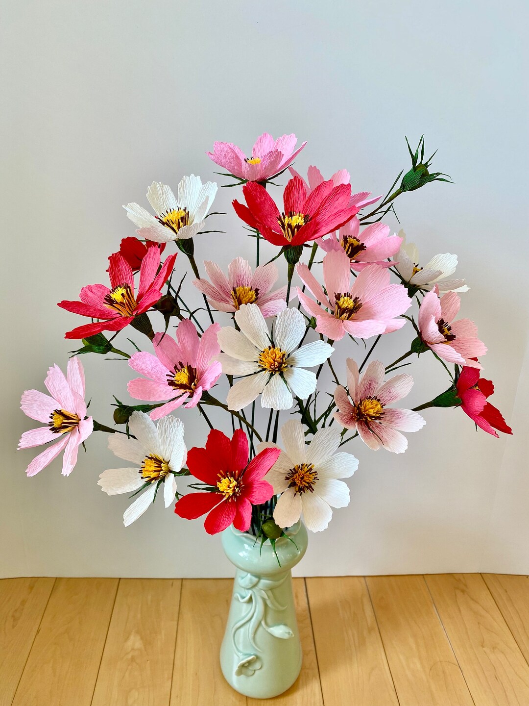 Pink Cosmos Paper Flowers - Handmade Eco Friendly - Etsy