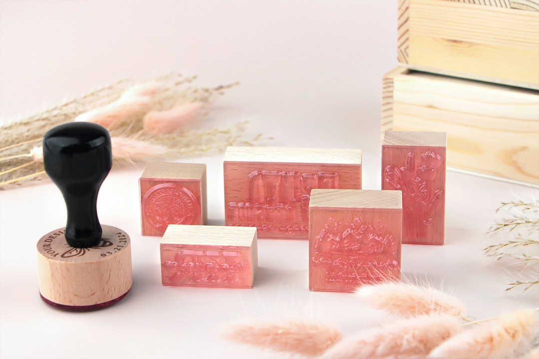 Custom Logo Stamp, Personalized Stamp, Engraved Logo Stamp, Small ...