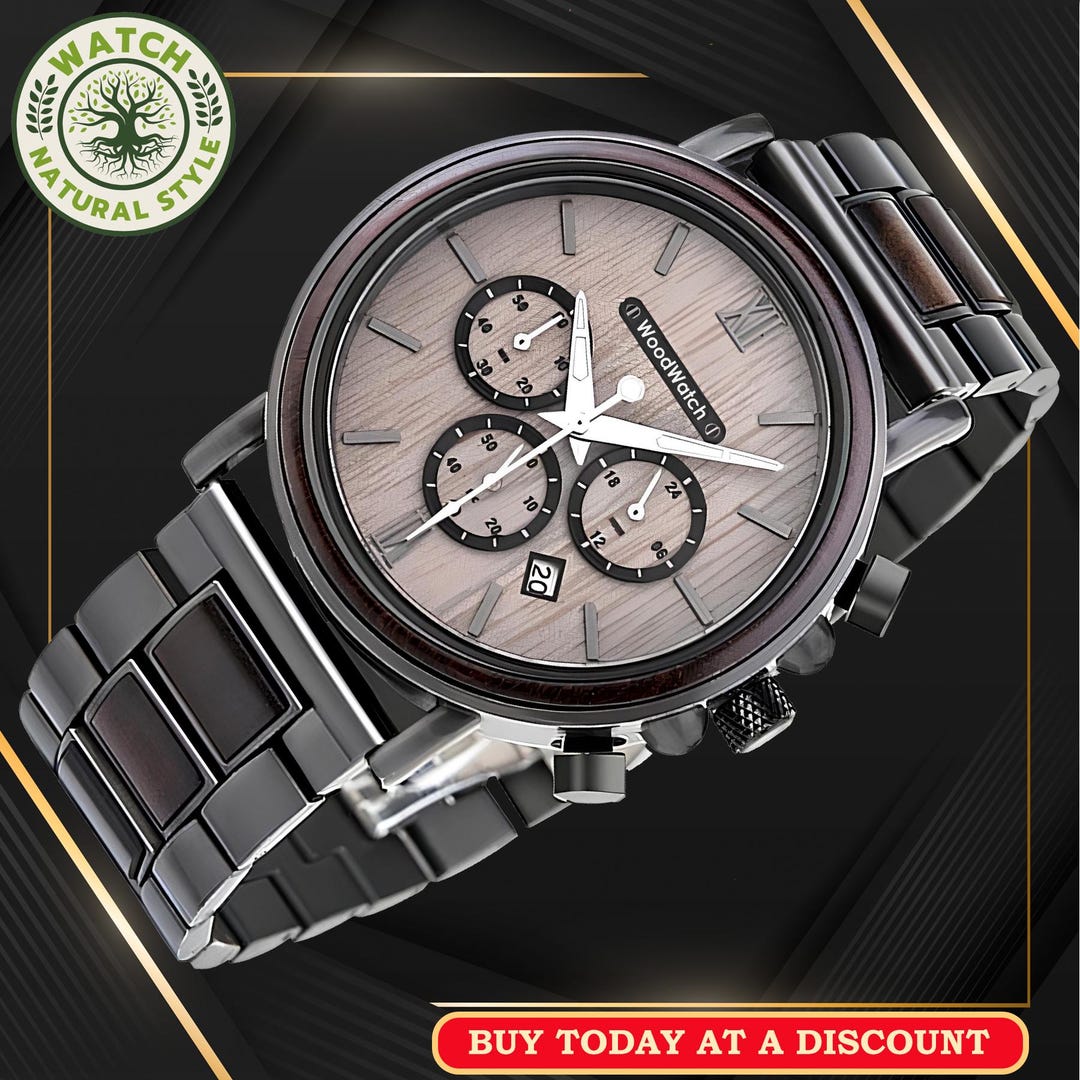 Engraved Zebrawood Watch: Automatic Miyota Movement, Customizable Gift ...
