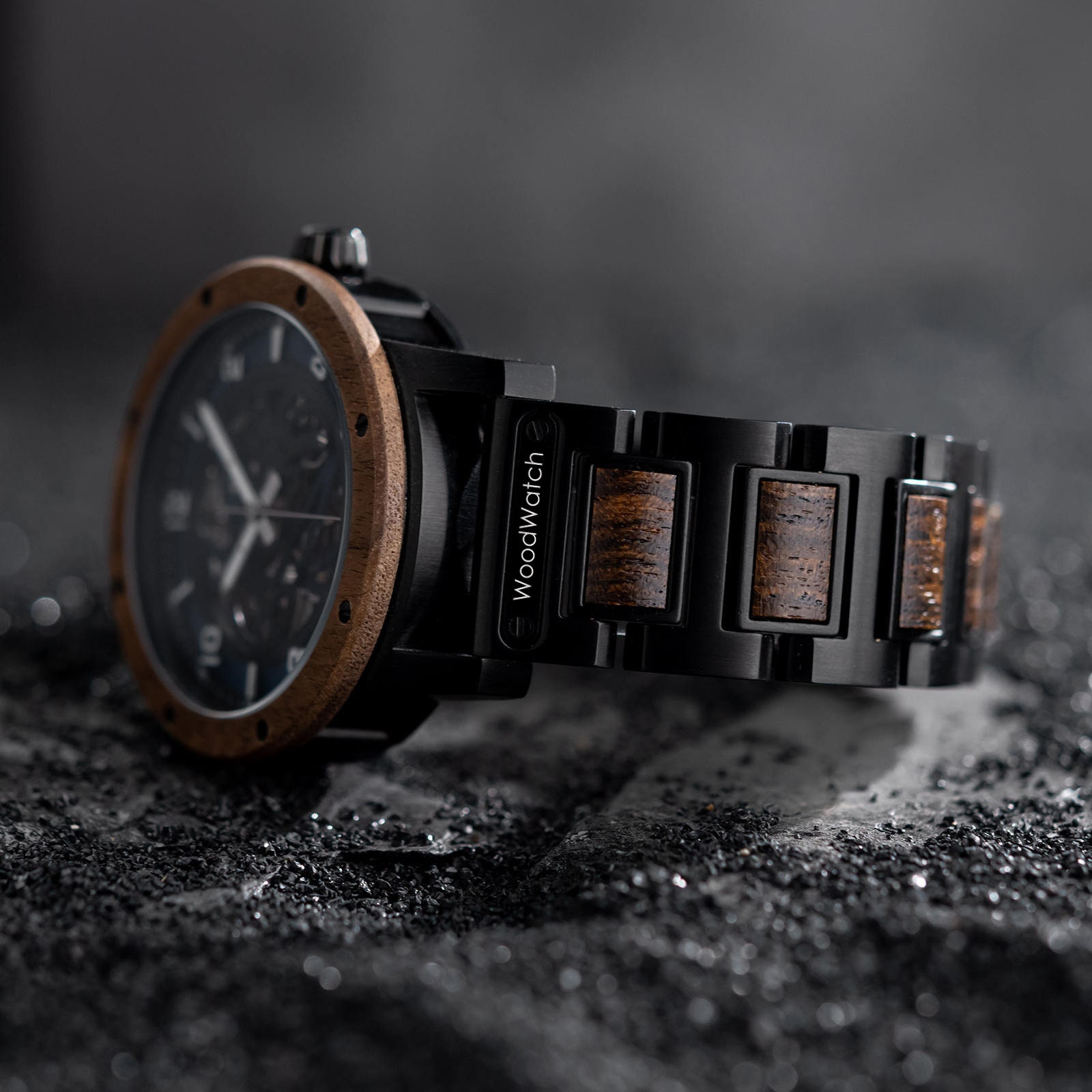 Handcrafted Skeleton Automatic Mechanical Walnut Wood Watch Rustic ...