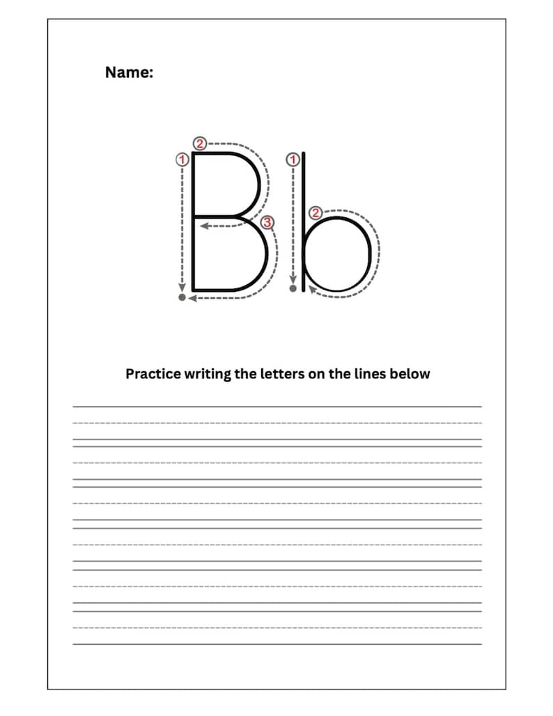 Alphabet Tracing Worksheets A-Z: Writing Practice & Coloring Pages (PDF ...