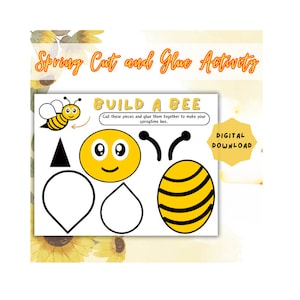 Build A Bee Craft: Spring Activity Set With Coloring & Handwriting ...