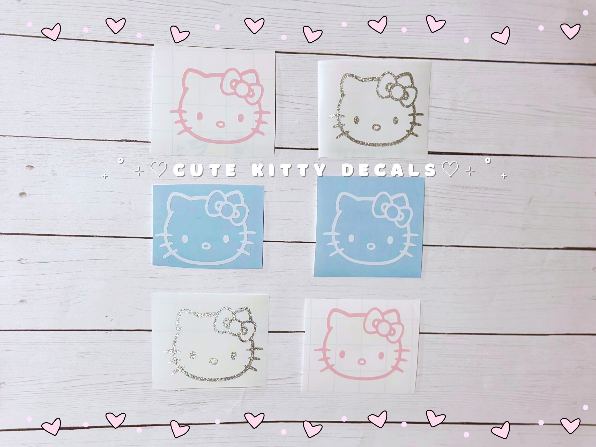Cute Kitty Decal Aesthetic Kitty Decal Kitty Stickers - Etsy