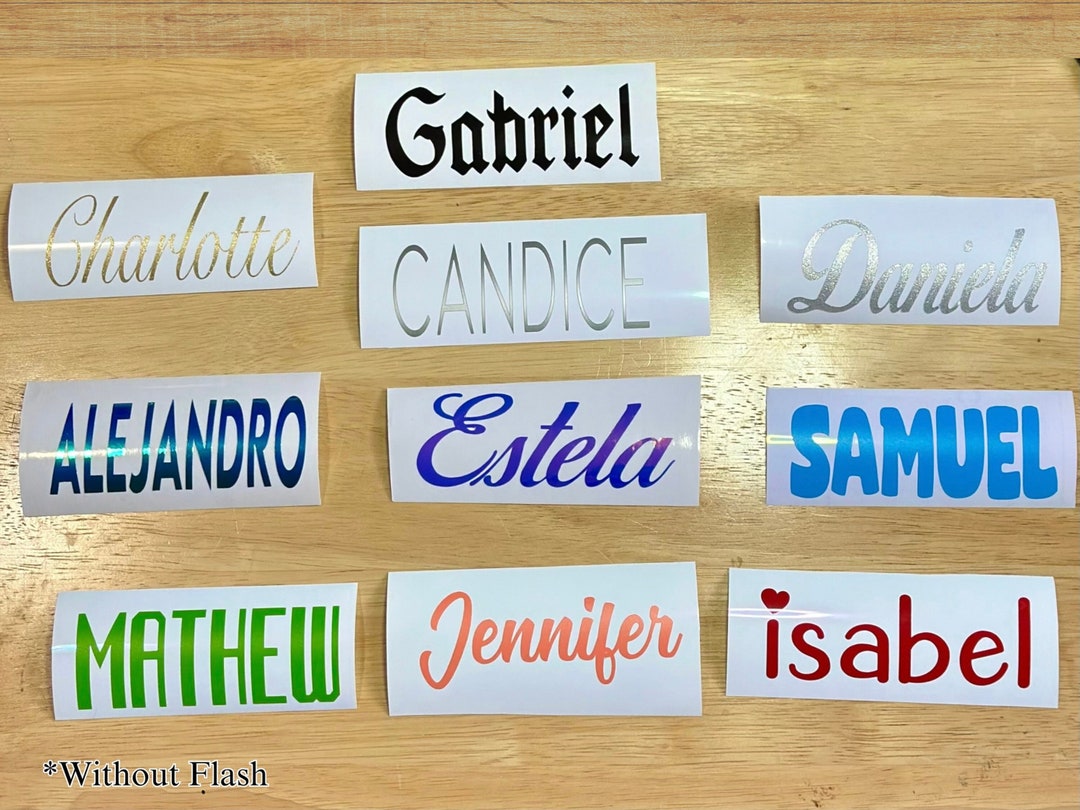 Custom Vinyl Name Decals, Choose Your Font and Color, Custom Name ...