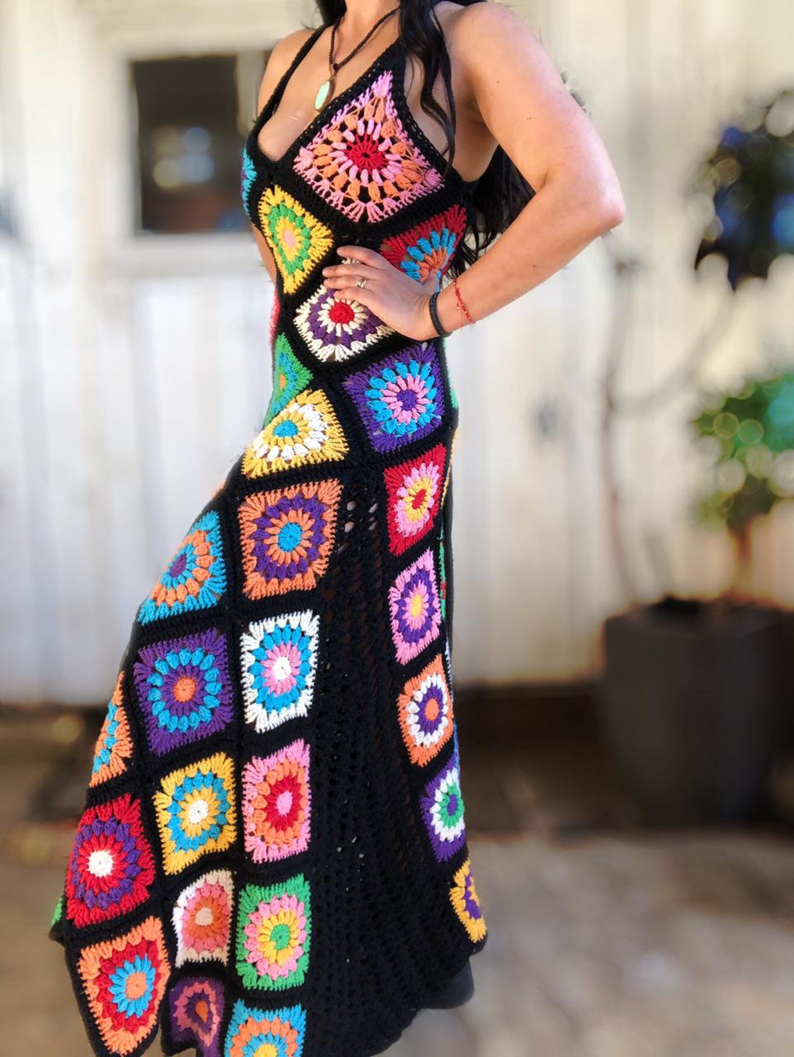 Square Granny Maxi Dress Crochet Pattern – PDF Download – Intermediate ...