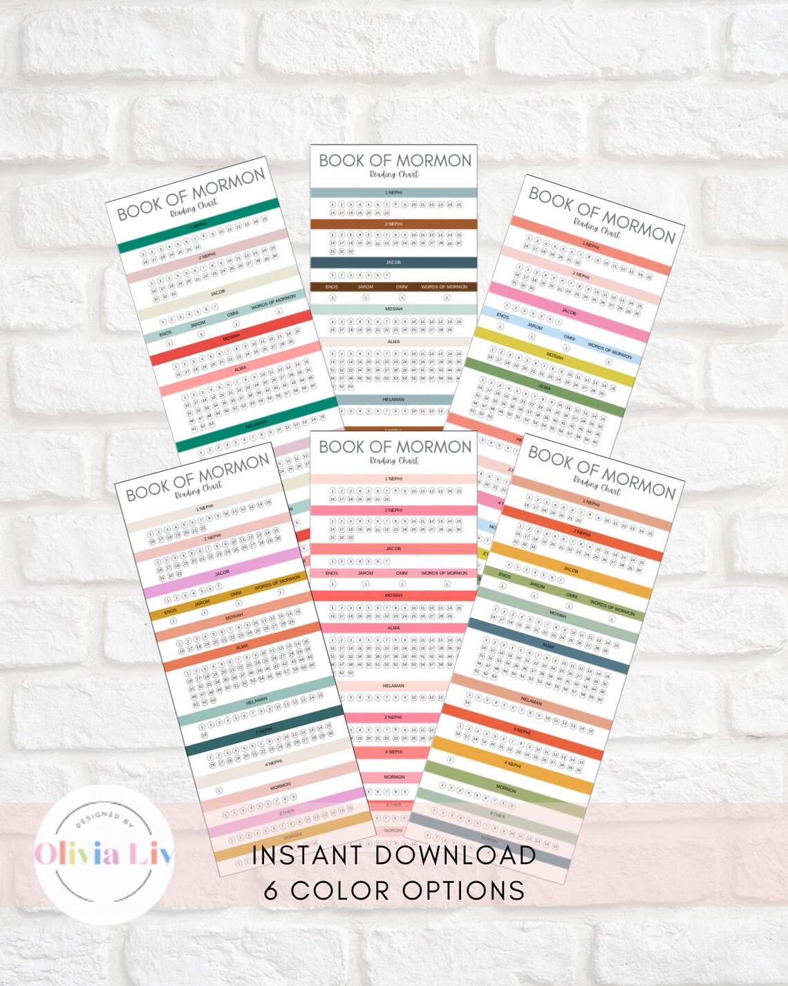 Book of Mormon Reading Chart Bookmark - Etsy