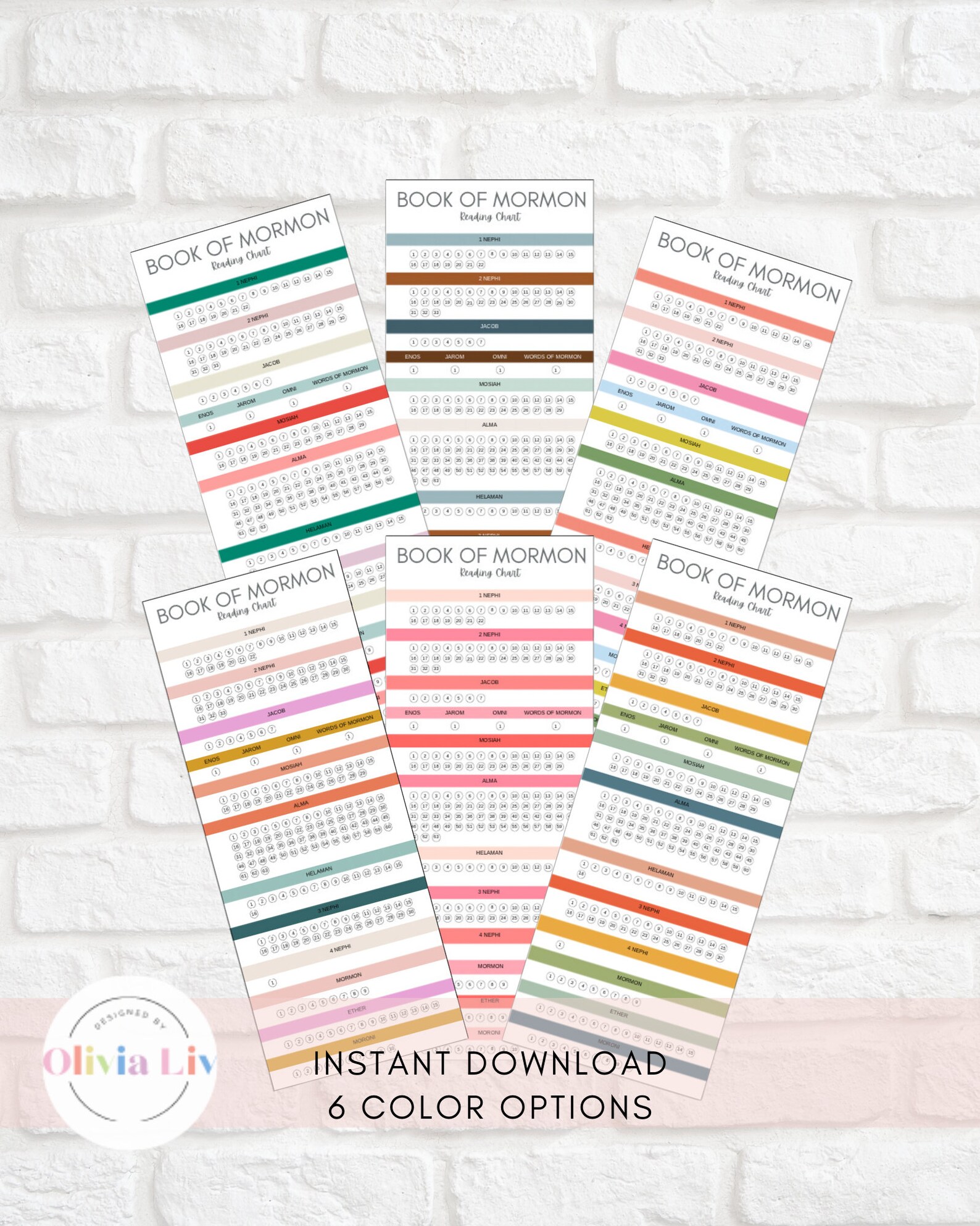 Book of Mormon Reading Chart Bookmark - Etsy