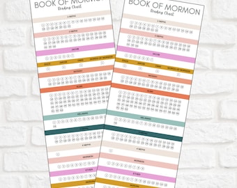 Book of Mormon Reading Chart Bookmark Printable Bookmark for Book of Mormon Scripture Reading - Etsy