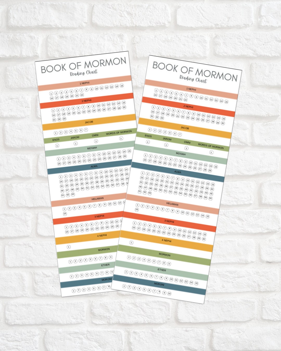 Book of Mormon Reading Chart Bookmark - Etsy