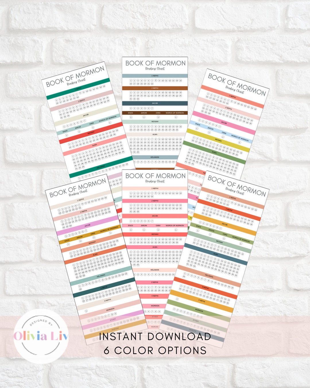 Book of Mormon Reading Chart Bookmark - Etsy