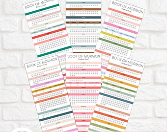 Book of Mormon Reading Chart Bookmark - Etsy