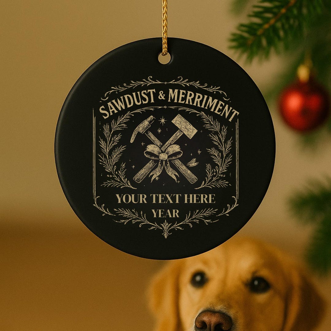 Woodworker Custom Ornament - Sawdust & Merriment Gothic Christmas ...