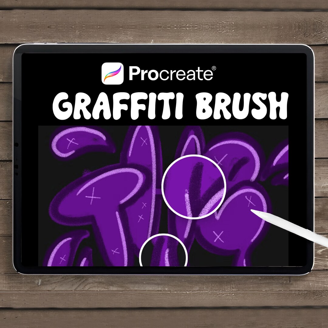 18 Graffiti Procreate Brushes, Realistic Glossy Procreate Brushes ...