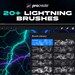20 Procreate Lightning Brushes, Procreate Seamless Lightning Texture, Procreate Thunder Texture ...