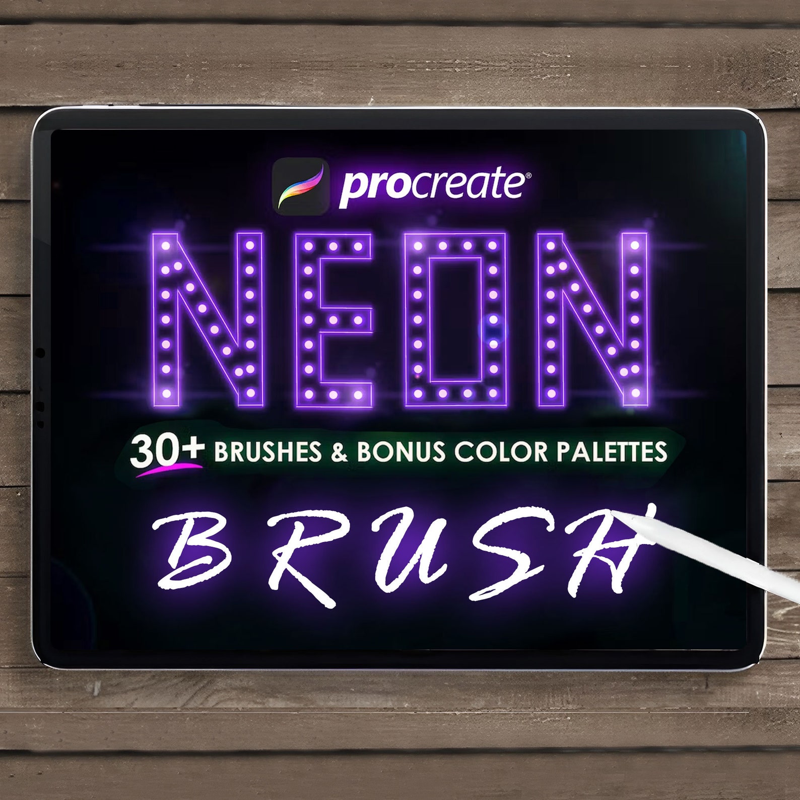 30 Procreate Neon Brushes, Procreate Neon Lights, Procreate Neon ...