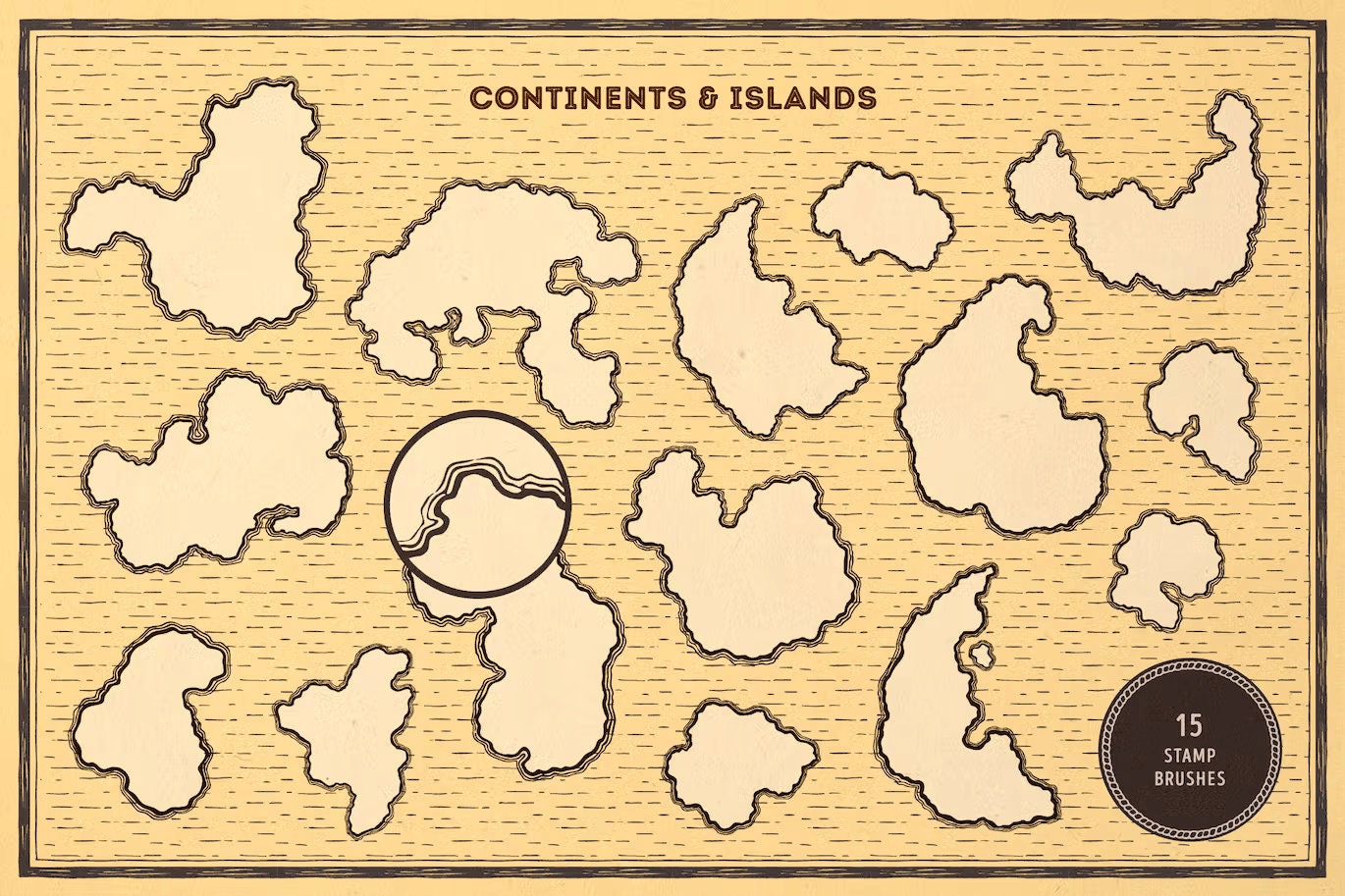 Procreate Vintage Procreate, Procreate World Map Maker Brushes ...