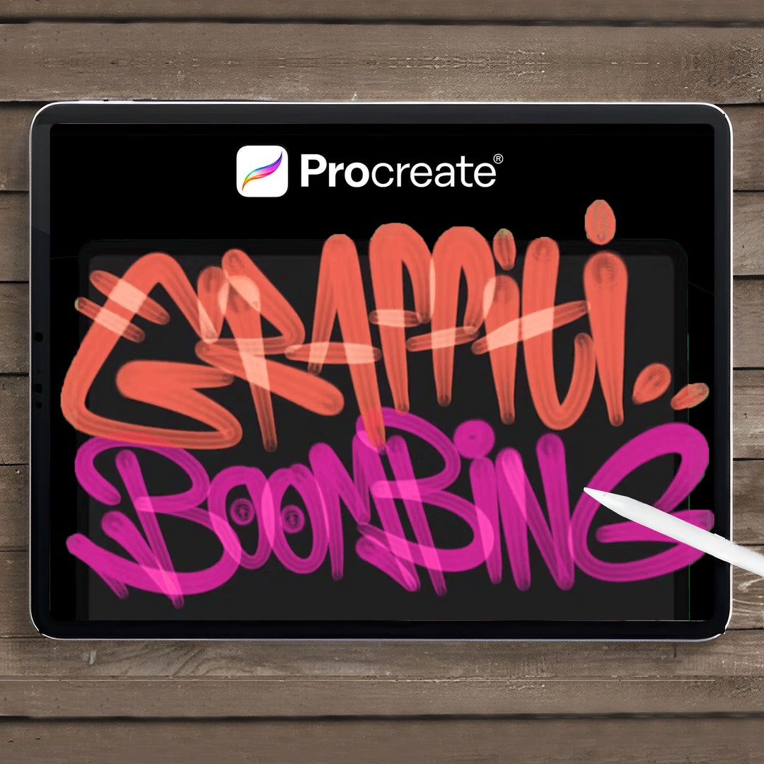 10 Dirty Graffiti Brushes Procreate, Procreate Lettering, Procreate ...