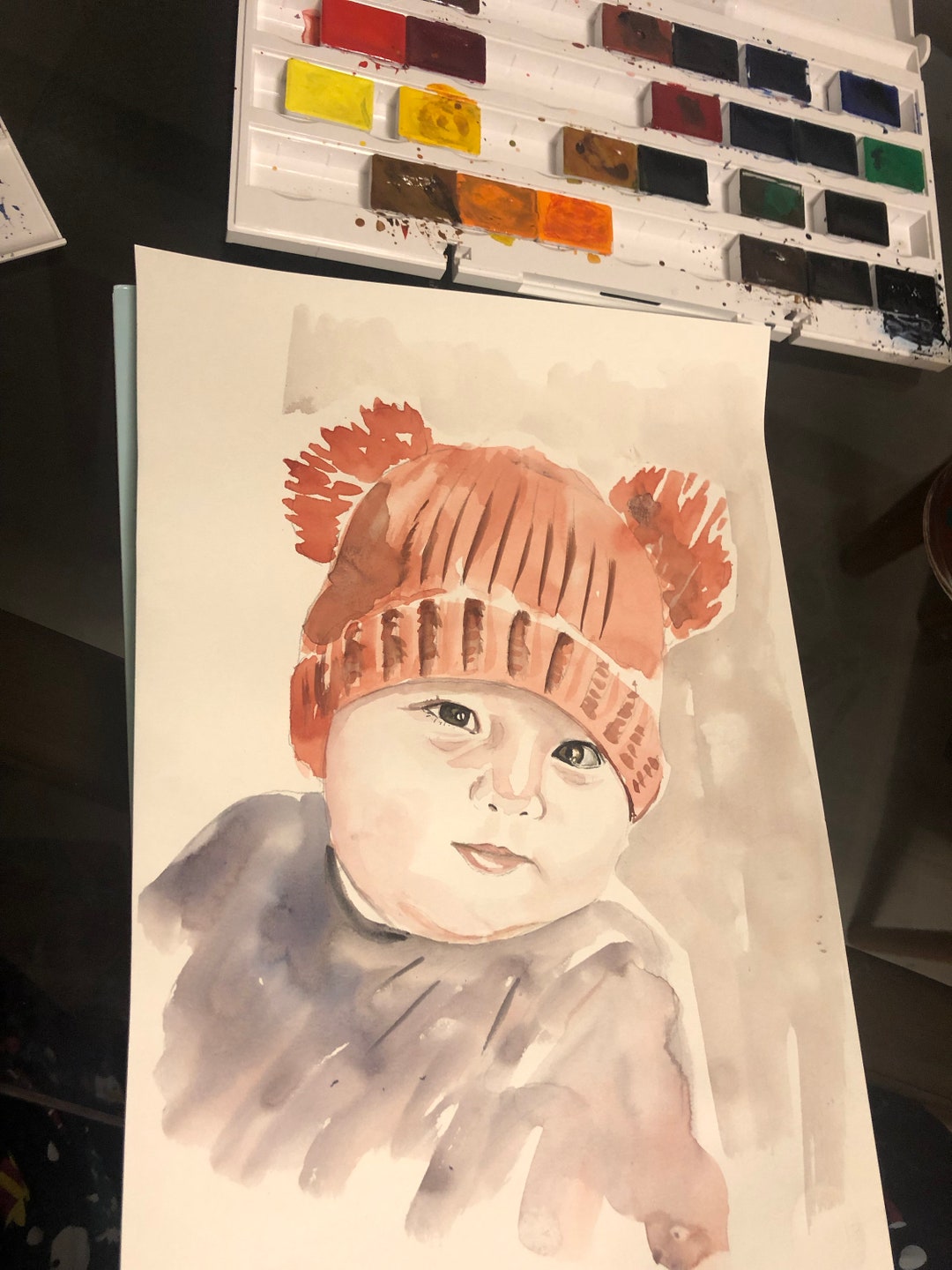 Custom Watercolor Portrait Painting Hand-painted From Your Photo ...