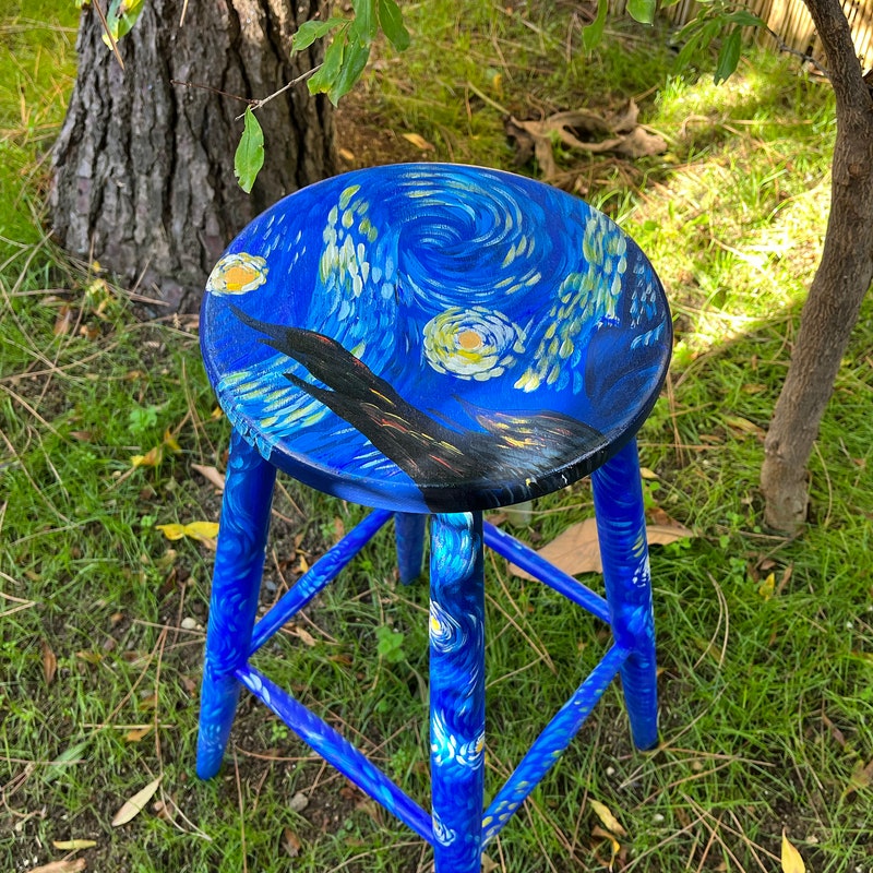 Hand Painted Bar Stools - Etsy