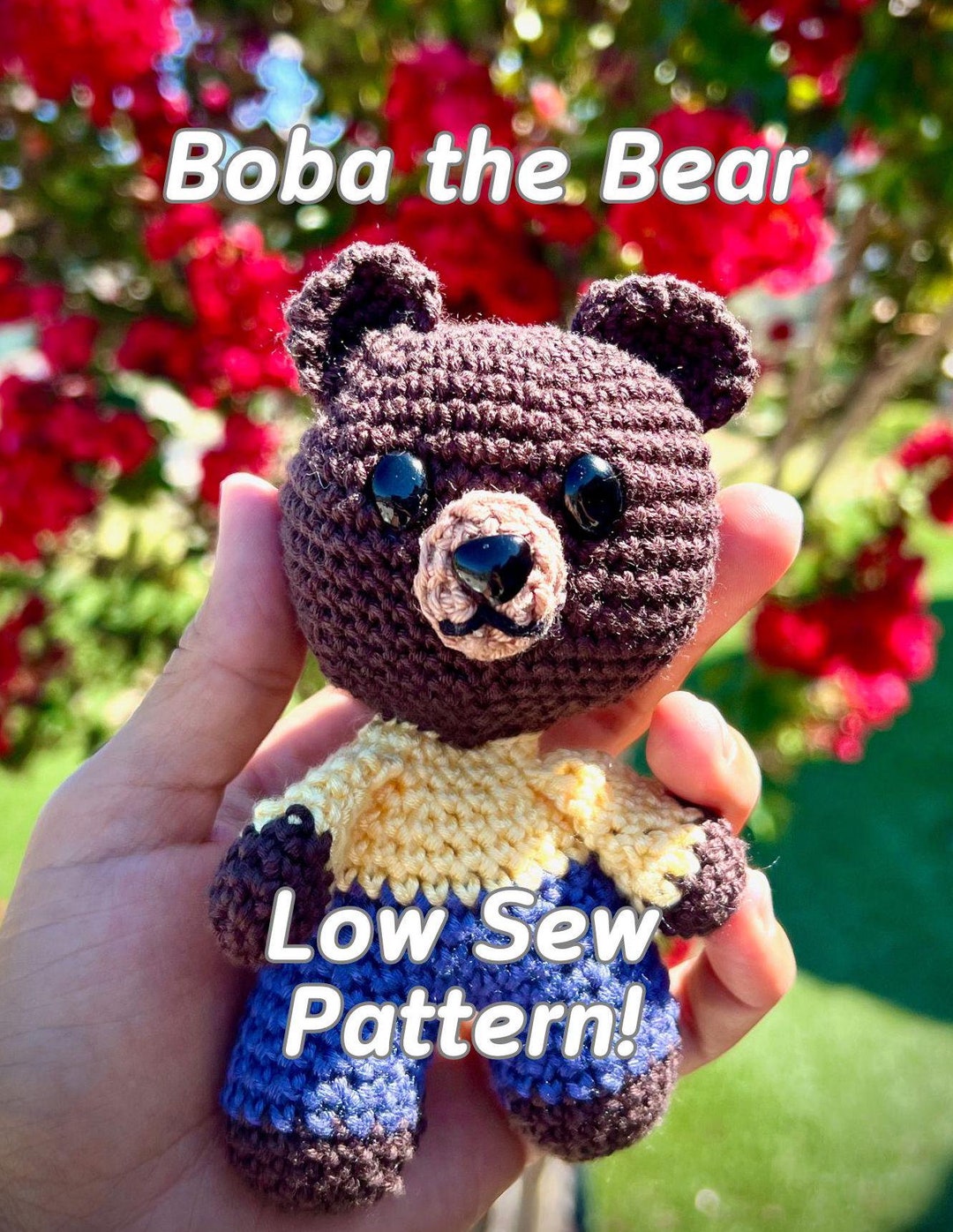 Crochet Pattern low Sew Boba the Bear - Etsy