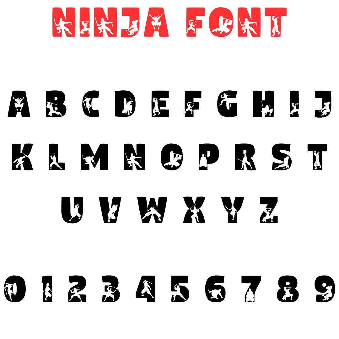 Ninja Font OTF, Ninja Font TTF, Boy Font, Karate Font OTF, Ninja ...