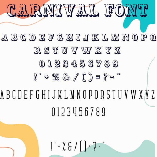 Carnival Letters - Etsy