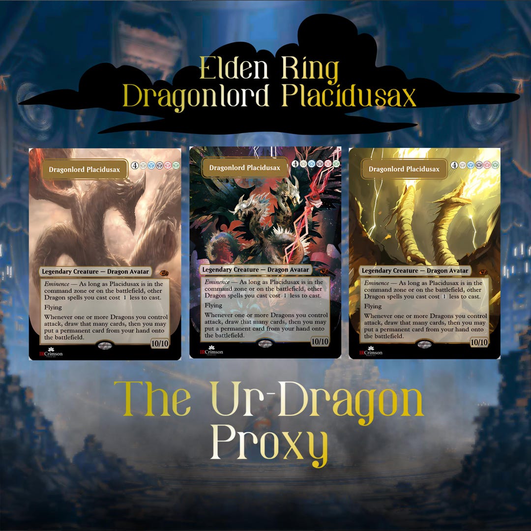 Elden Ring, Placidusax Premium Foil Proxy (the Ur-dragon Proxy) - Etsy
