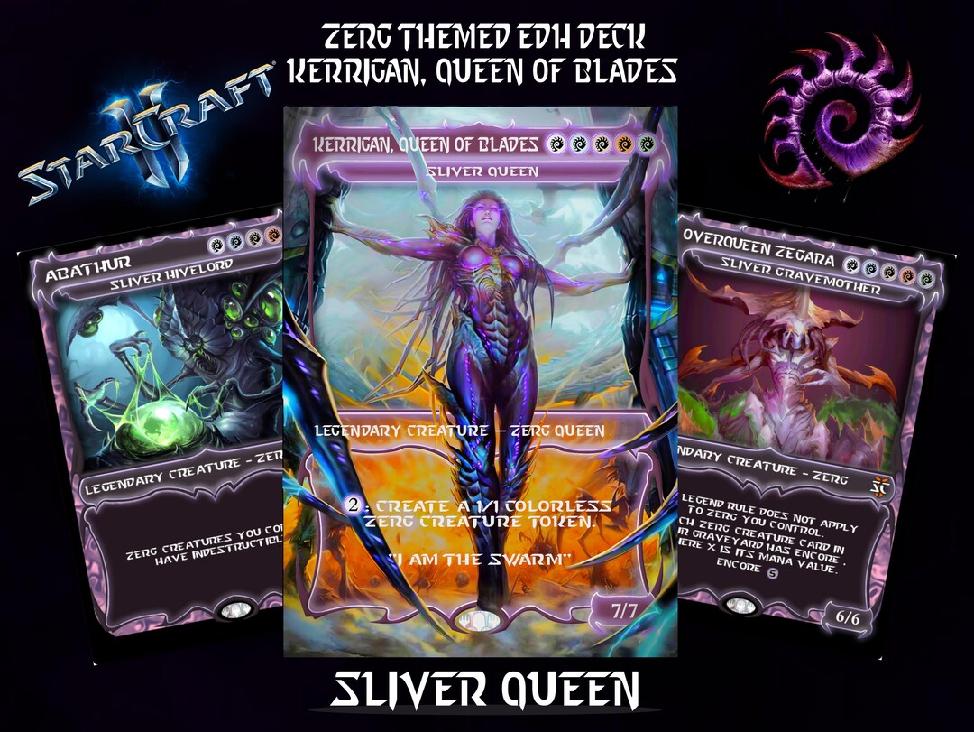 Starcraft, Sliver Queen Commander Deck EDH Reskin Custom Framed - Etsy