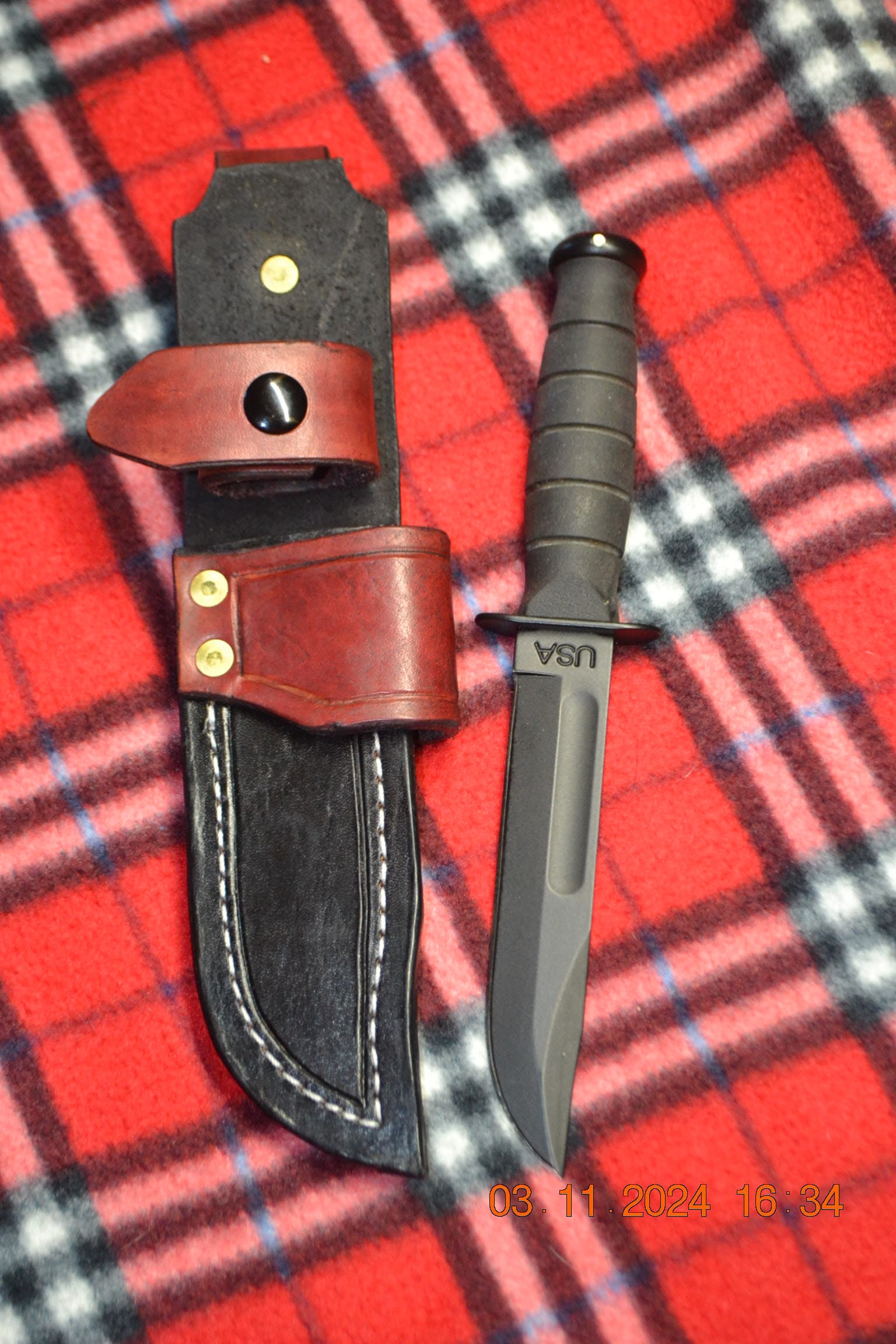 Ka-bar SHORT Black Straight Edge Leather Knife Sheath - Etsy