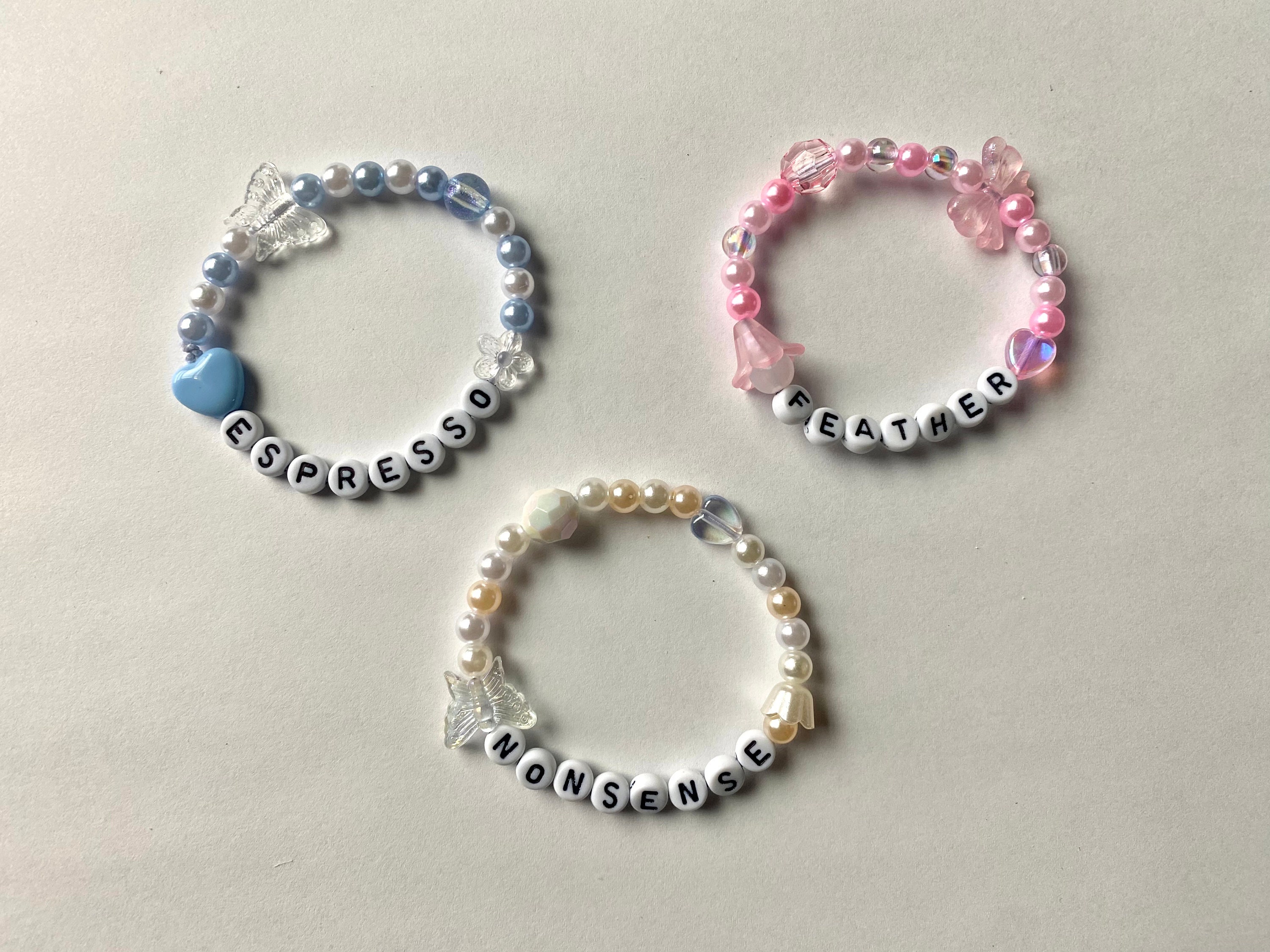 Sabrina Carpenter Bracelets (nonsense, Feather, Espresso) - Etsy