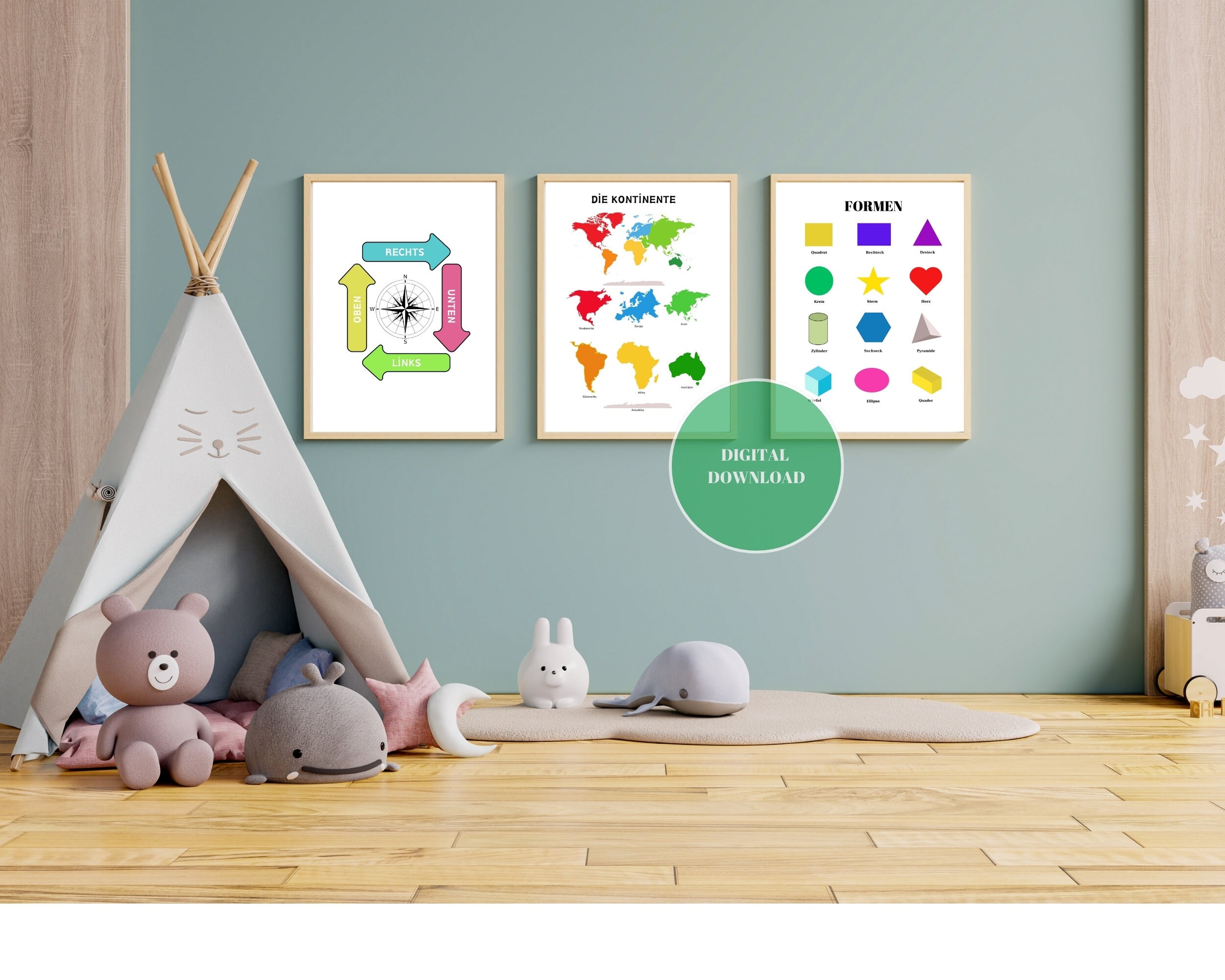Digital, Printable School Posters: 12 Learning Posters for Learning ...