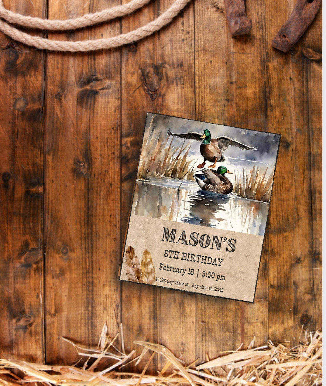 Duck Hunter Birthday Invitation - Etsy