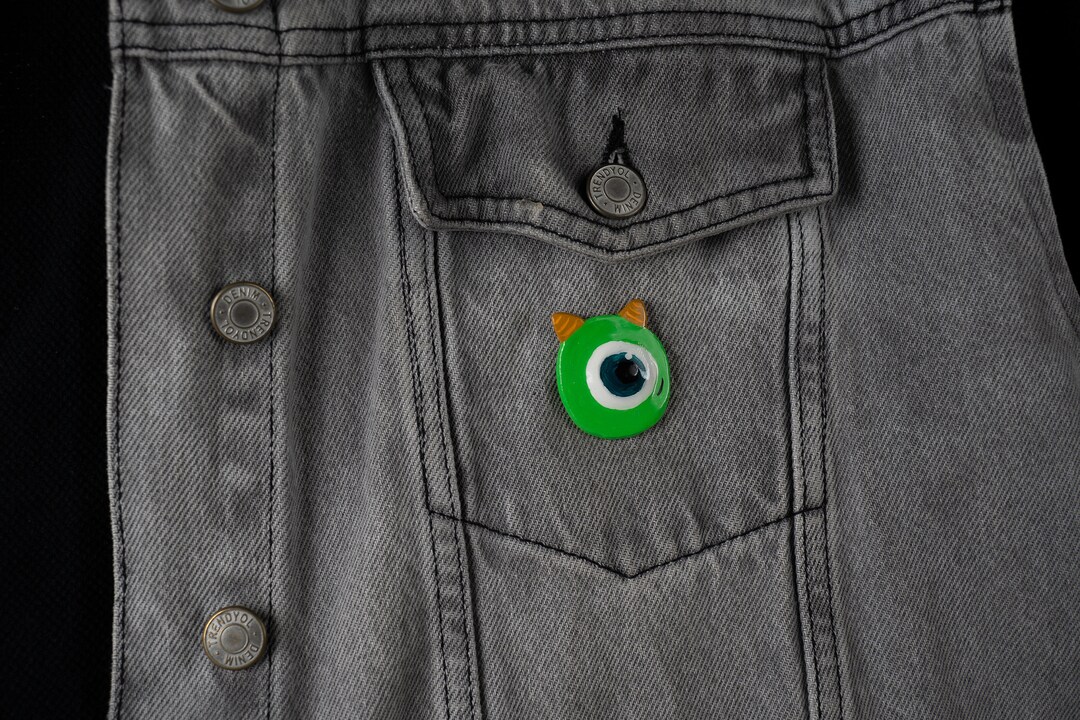 Handmade Clay Monster Pins, Handmade Clay Pins, Green Monster Clay Pins ...